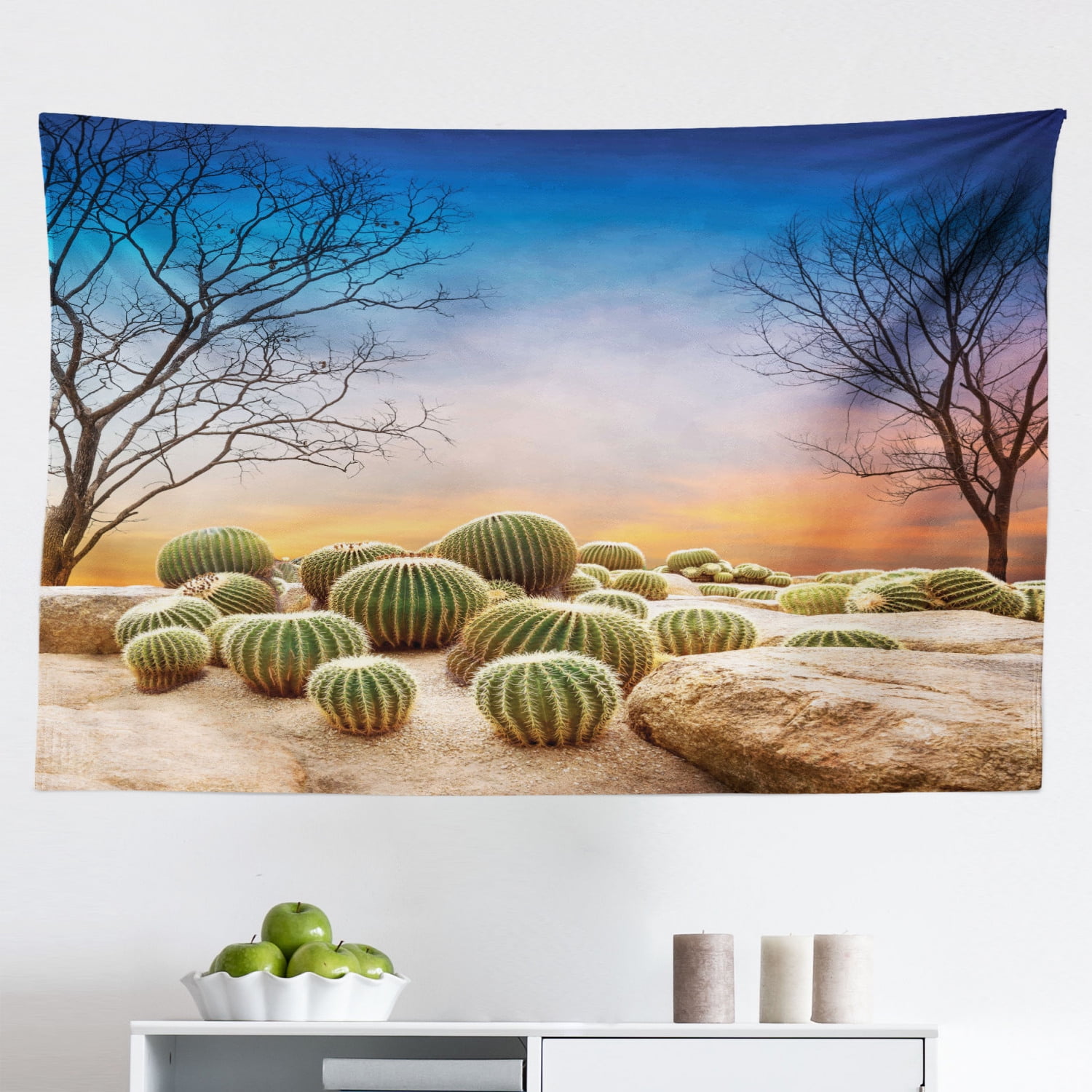 Cactus Tapestry, Photo Image Landscape of Desert Arid Field of Cactus ...