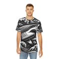 All Over Print Shirt Retro Style Great White Shark Fade Ocean Beach ...