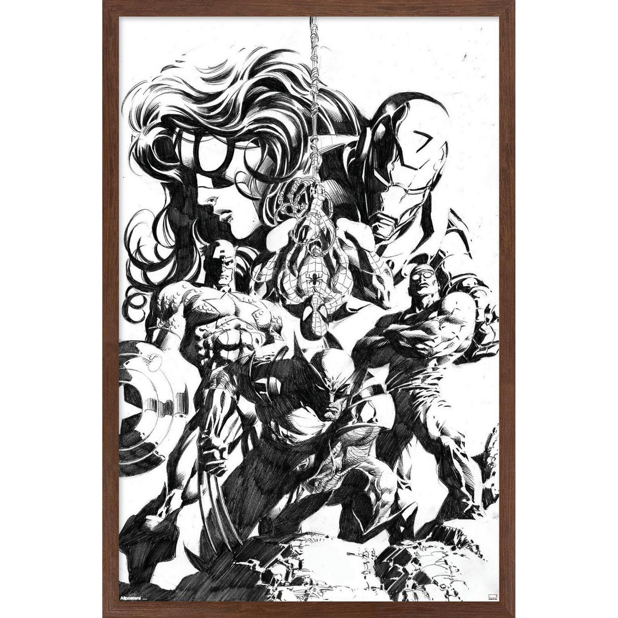 Click here for Trends International Marvel Sketch - Group Wall Po... prices