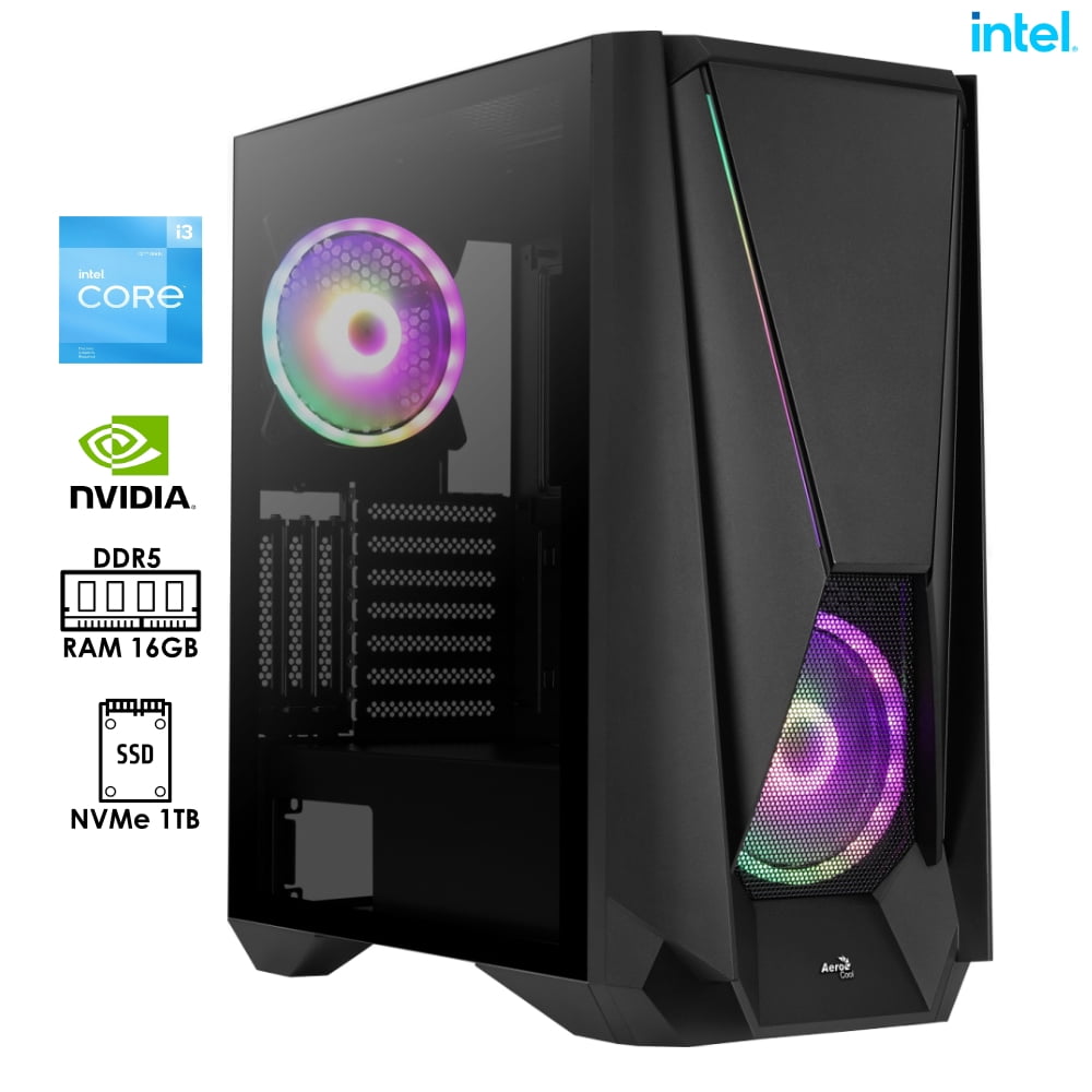 PC gamer i3 12100F Intel 16GB de RAM DDR5 1TB SSD NVMe GEN4X4 | Bodega ...