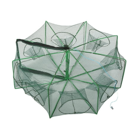 ANGGREK Fishing Shrimp Net Trap,Portable Folded Fishing Net 8 Holes ...