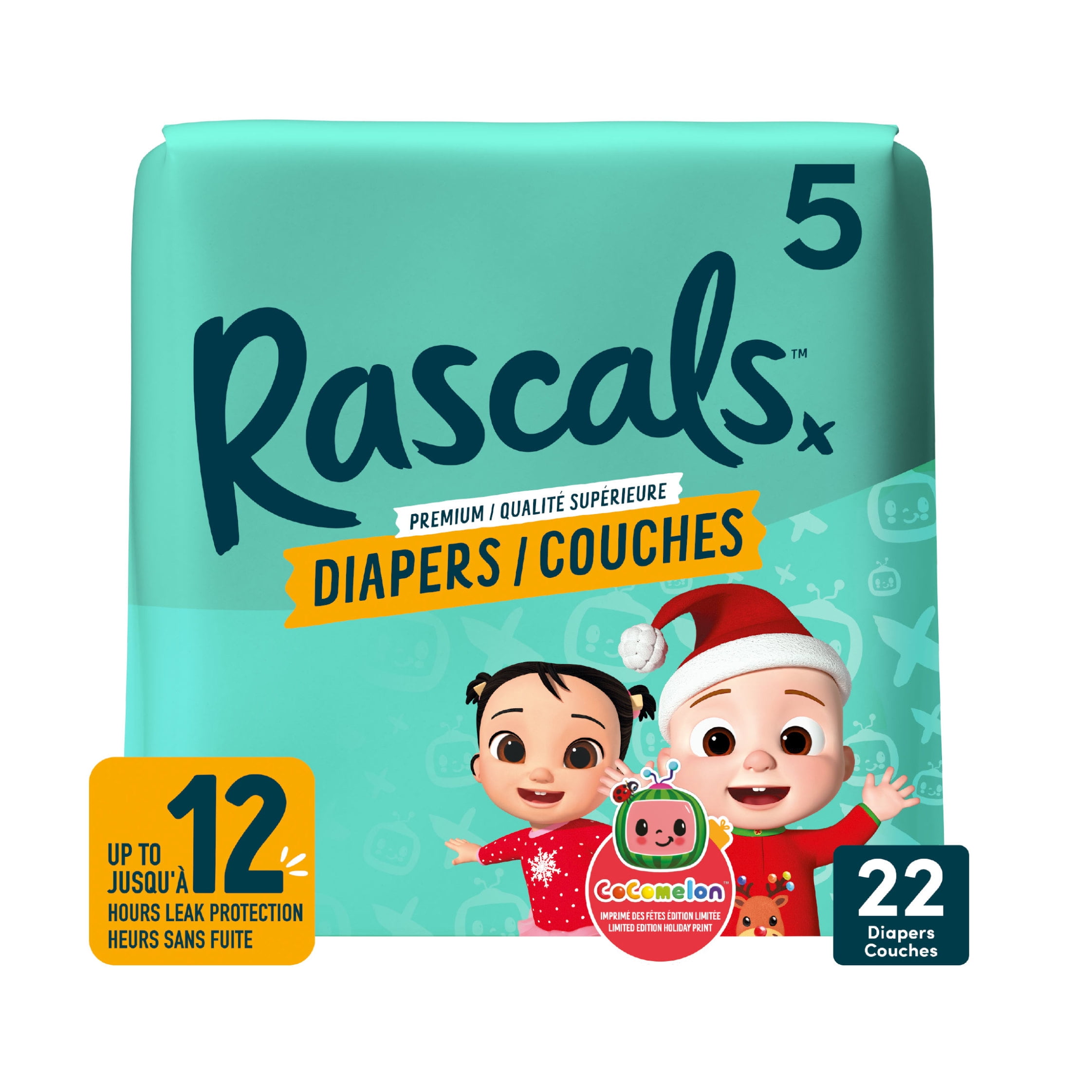 Rascals Premium CoComelon Holiday Print Diapers - Walmart.ca