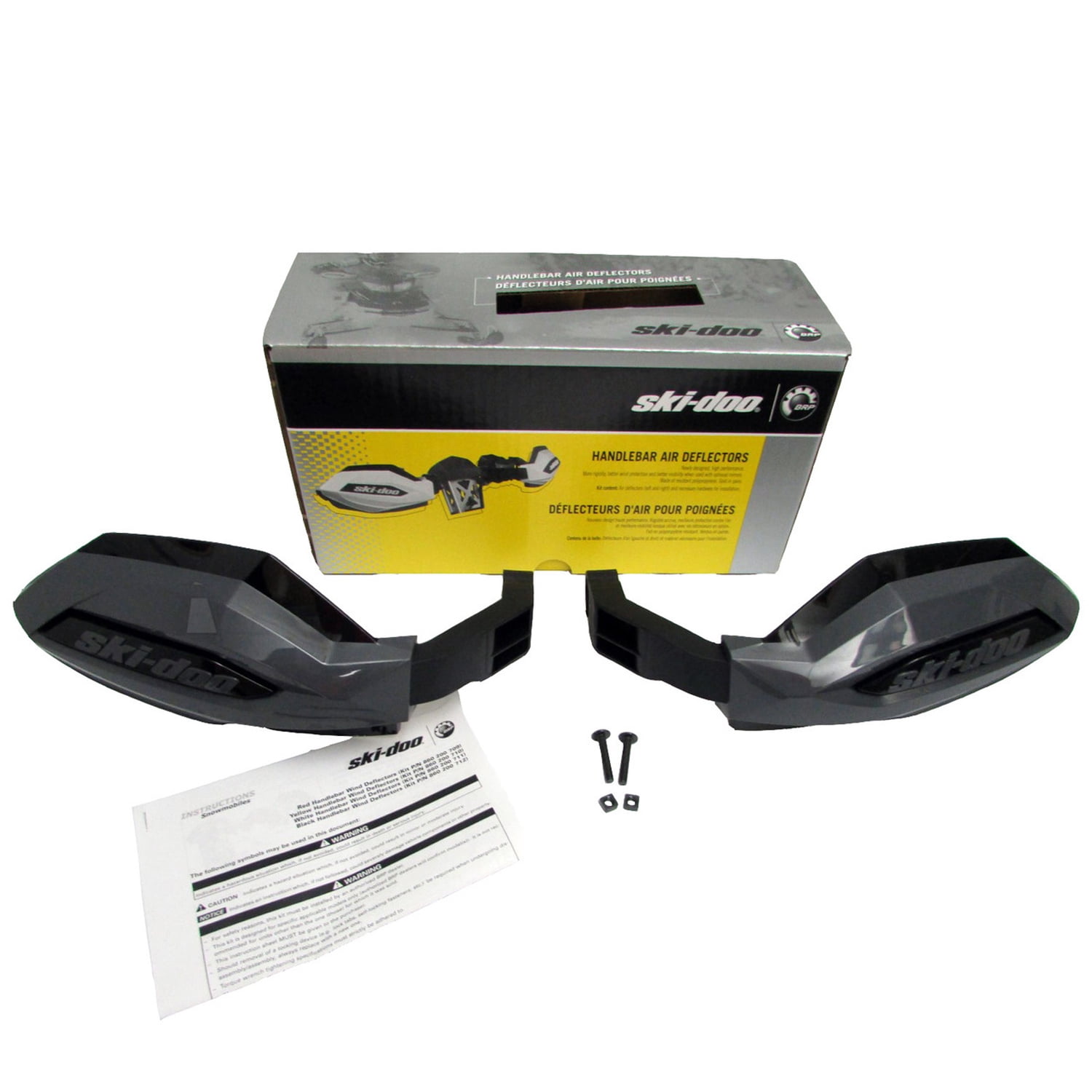 Ski-Doo New OEM Handlebar Hand Guards Wind Deflectors BLACK REV-XP,XM ...
