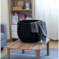 Better Homes & Gardens Extra Large Black Woven Rope Decorative Storage ...