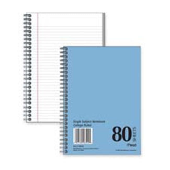 Mead MEA06542 Spiral Notebook- College Ruled- 7in.x5in.- 80 Sheets ...
