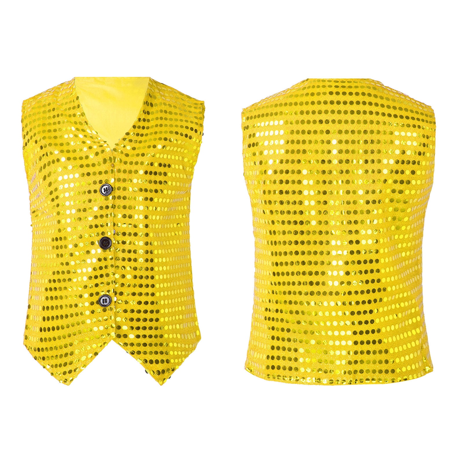 Alvivi Kids Boys Girls Sequins Vest Jazz Latin Dance Waistcoat ...