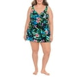 Simply Slim Women's and Plus Cross Your Heart One Piece Swim Dress ...