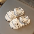 AUDeals Girls Platform Sandals - Open Toe Ruched Strap Buckle Strap ...
