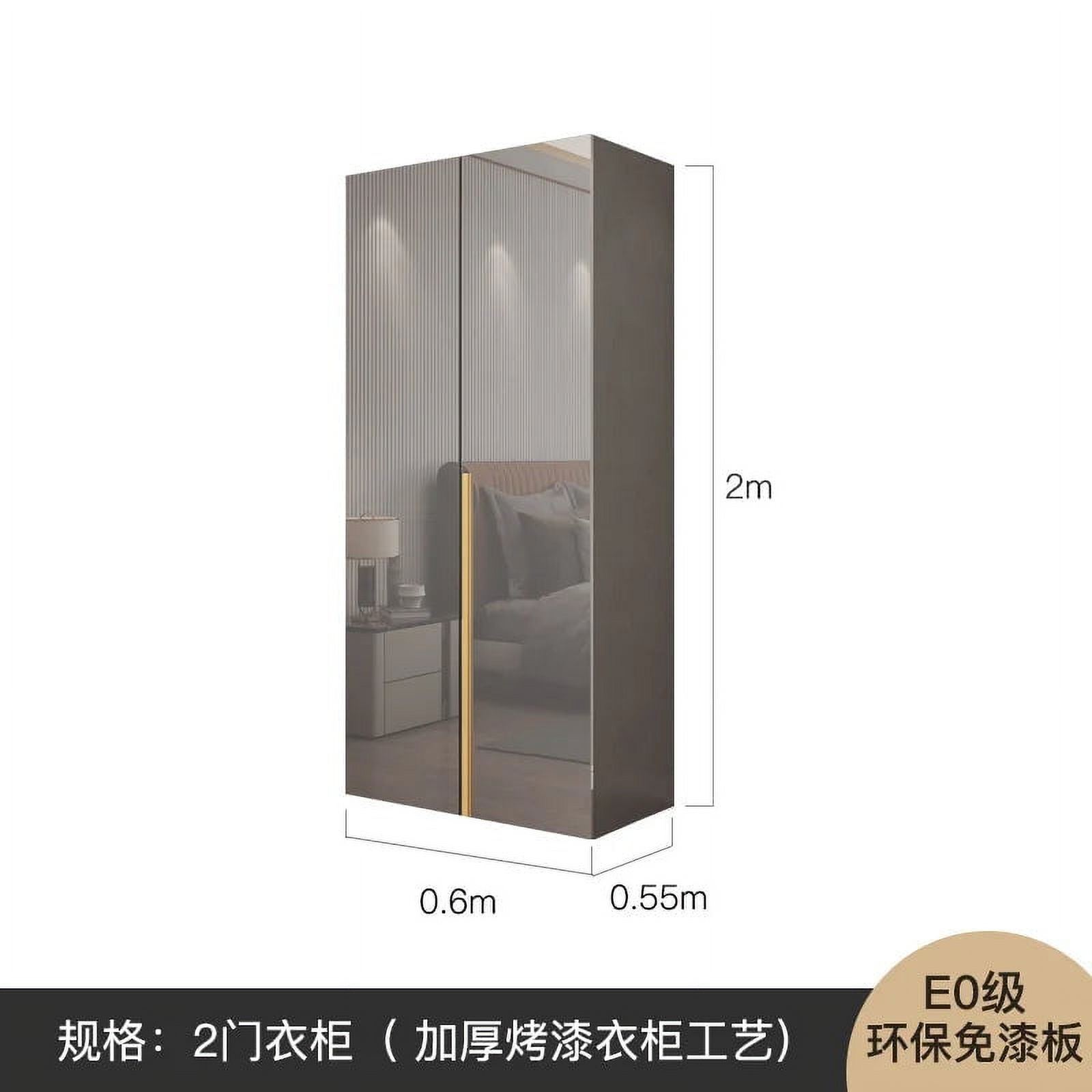 Light luxury wardrobe with make-up table 468 doors modern simple high ...