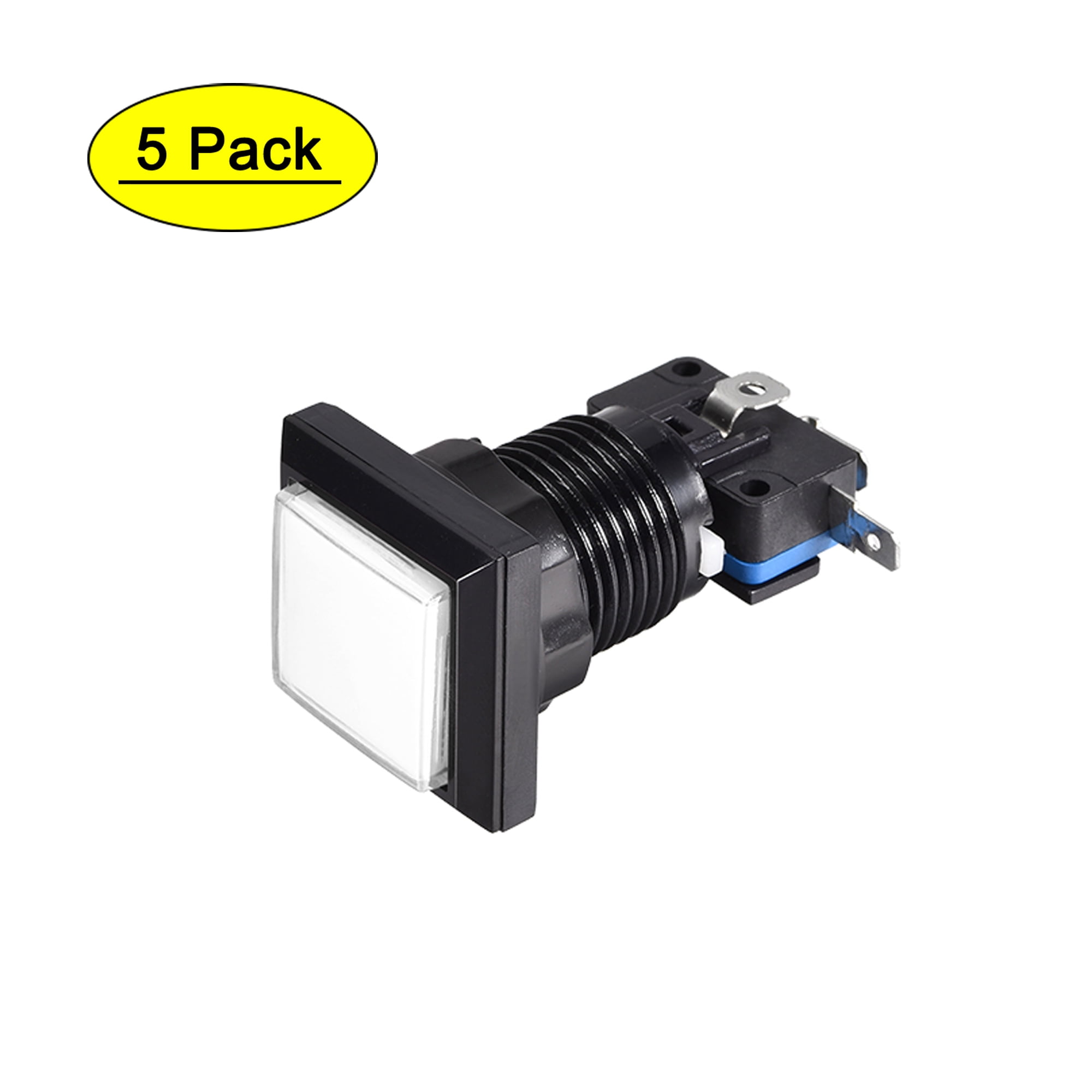 Game Push Button 34x34 Square 12V LED Illuminated Push Button Switch w Micro switch for Arcade ...