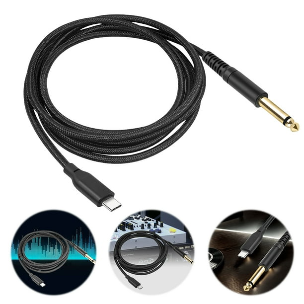 Tipo C A 6 35 Mm Cable Audio para Guitarra TS 1/4 Pulgada Jack Auxiliar ...
