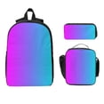 3pcs Casual Daypack 17 Inch Backpack Set Bookbag+Pencil Case+Lunch Bag ...