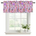 Boho Floral 2 Panels Kitchen Valance, Colorful Flower Watercolor ...