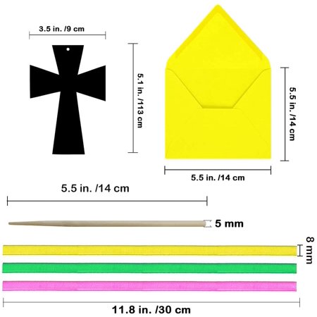 30 Set Scratch Cross Ornaments Art Rainbow Magic Scratch Cross ...