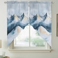 Blue Mountain Swag Curtain Valance for Window 2 Panels Abstract Sky ...