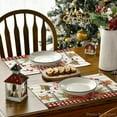 Sm:)e Christmas Placemats, Gingerbread, Set of 4, 12x18 Inch, Polyester ...