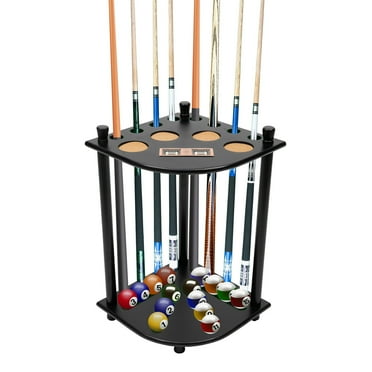 Gymax Billiard Cue Rack Only Wall-mounted Billiard Stick Holder Wall ...