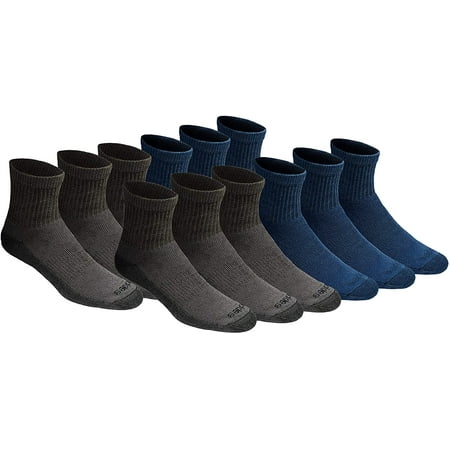 AmPm Men’s Dri-tech Moisture Control Quarter Socks Multipack | Walmart ...