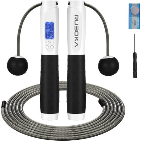 Skipping Ropes Jump Ropes for Exercise, Weighted Jump Rope, Digital ...