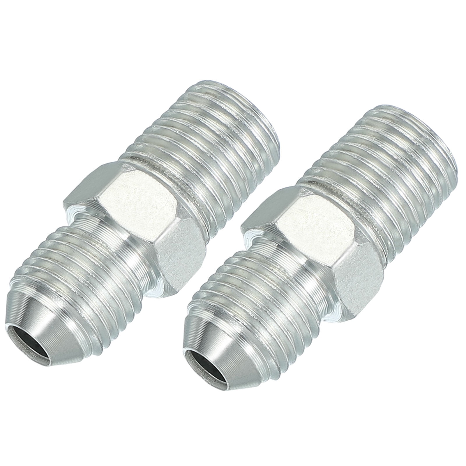 Conectores de Nipple Reductor Hexagonal Adaptador de Tubería 1/2 Macho 37° Flare JIC x 1/4 Macho ...
