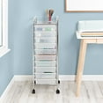 Hello Hobby 10-Drawer Multi-Color Rolling Craft Cart, Clear/Chrome ...