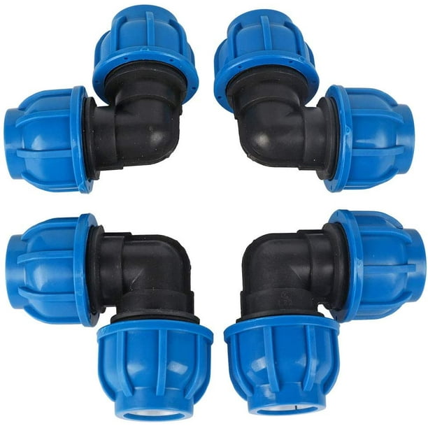 4Pcs PE Plastic 32mm to 32mm Elbow Connector Pipe Fitting for PPR, PE ...