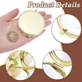 10 Pcs Small Folding Makeup Pocket Mirror Golden Double-Sided 1X/2X ...
