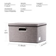 Storage Chest Boxes Gray S(3-Pack) Foldable Linen Fabric Home ...