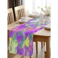 Burlap Table Runner 70 Inches Long, Abstract Oil Painting Art Color ...