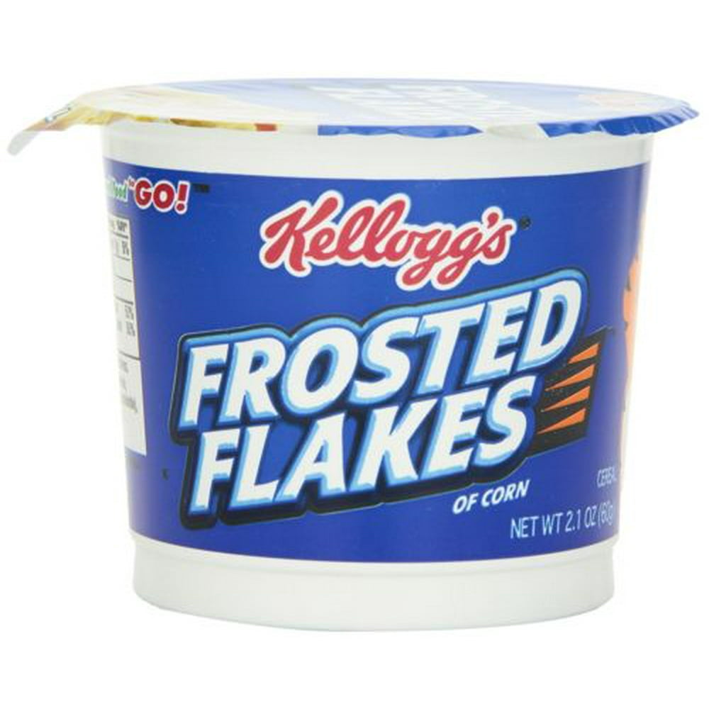 Kelloggs Frosted Flakes Cereal In A Cup 2 1 Ounce Pack Of 12 Pack Of