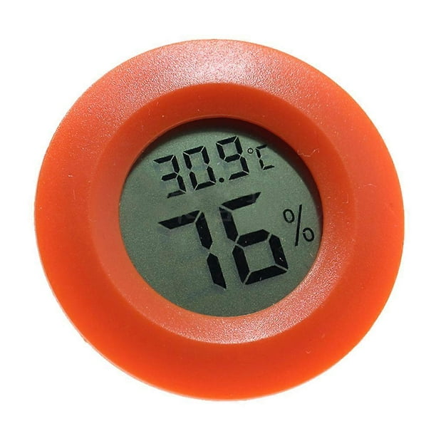 Reptile Box Thermometer Hygrometer Round Shaped Digital Temperature ...