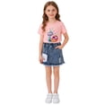 CHENge Little Girls 2 Piece Outfits, Cute Cow Print T-Shirt and Frayed ...