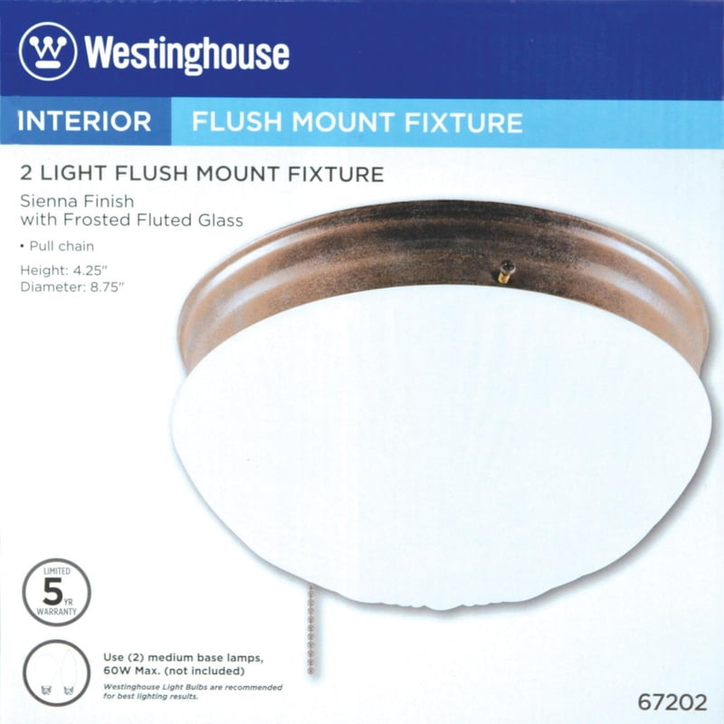 Westinghouse 2 Light Ceiling Fixture With Pull Chain | Shelly Lighting