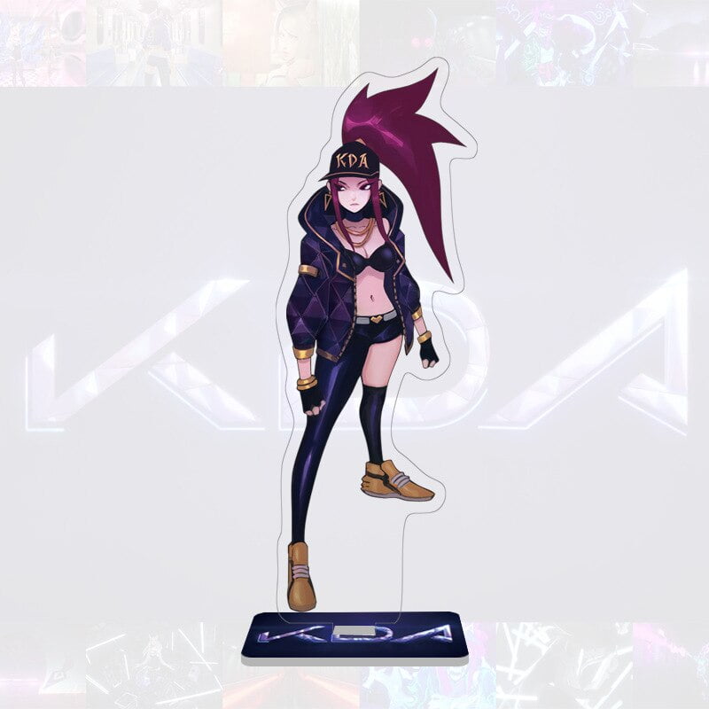 Kawaii LOL KDA Girl Group Figure Acrylic Stands Toys Cute Anime Game ...