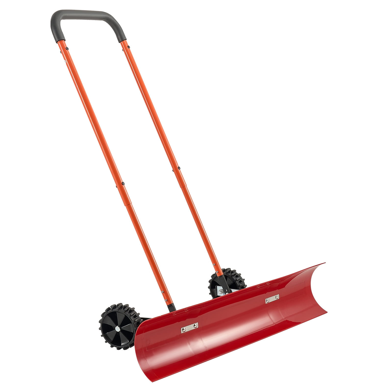 Vevor Snow Pusher Shovel With Wheels 37.8 In Plastic Winter Snow Plow For Driveway