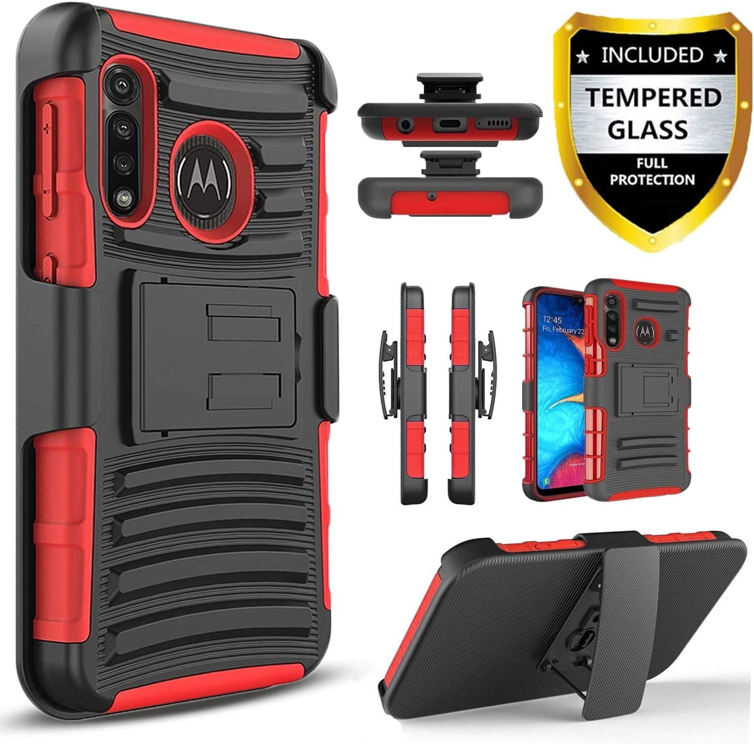 Motorola Moto G Fast Case, Dual Layers [Combo Holster] And Built-In ...