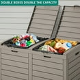 Dextrus 62 Gallon Outdoor Resin Trash Can, Dual Compartments, Easy to ...