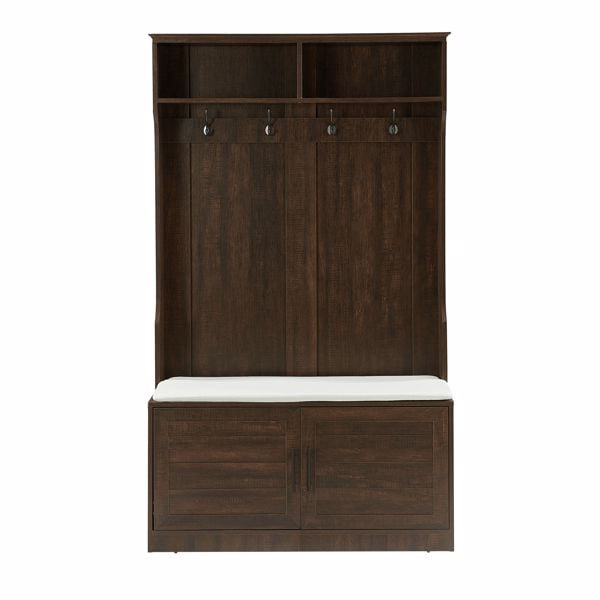 Dsseng Wood Coat Rack, Storage Shoe Cabinet, with Clothes Hook, with ...