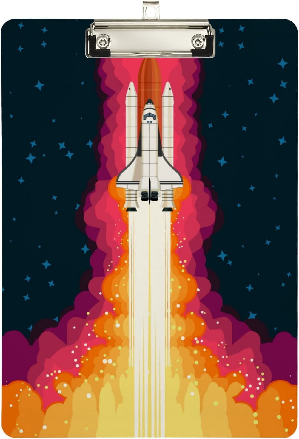 ZHANZZK Spaceship Rocket Clipboard Hardboard Wood Nursing Clip Board ...