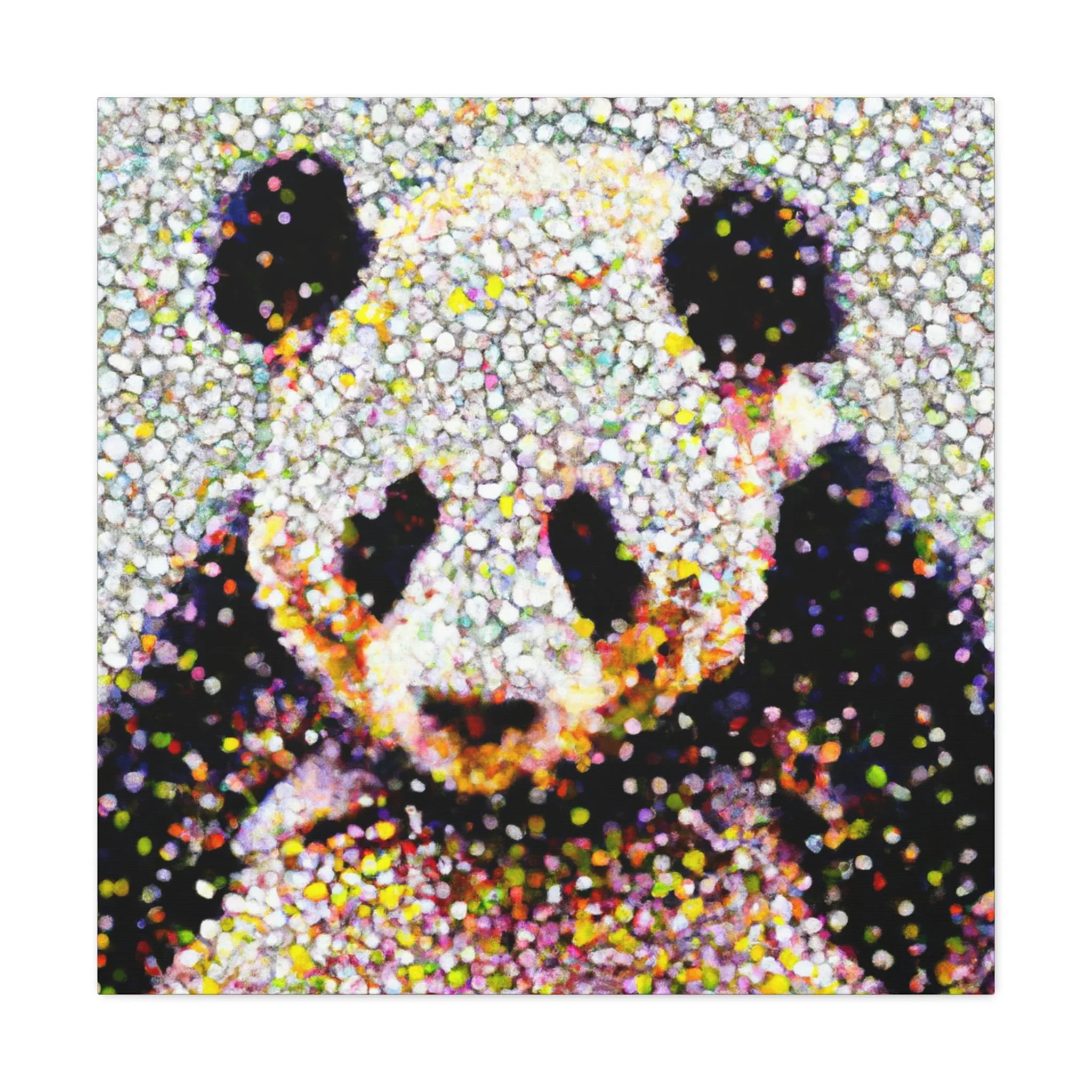 Pandas in Pointillism - Canvas - Walmart.com
