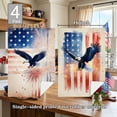 4th of july hand towels an eagle flying over an american flag with ...