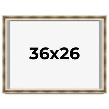 30x40 Shadow Box Frame Silver | 1.625 Inches Deep Real Wood ...