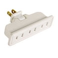 Hyper Tough White Swivel Outlet Adapter, 3 Outlets, 15 Amps, Indoor Use ...