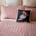3drose, Miniature or Toy Australian Shepherd Puppy Wearing Santa Hat ...
