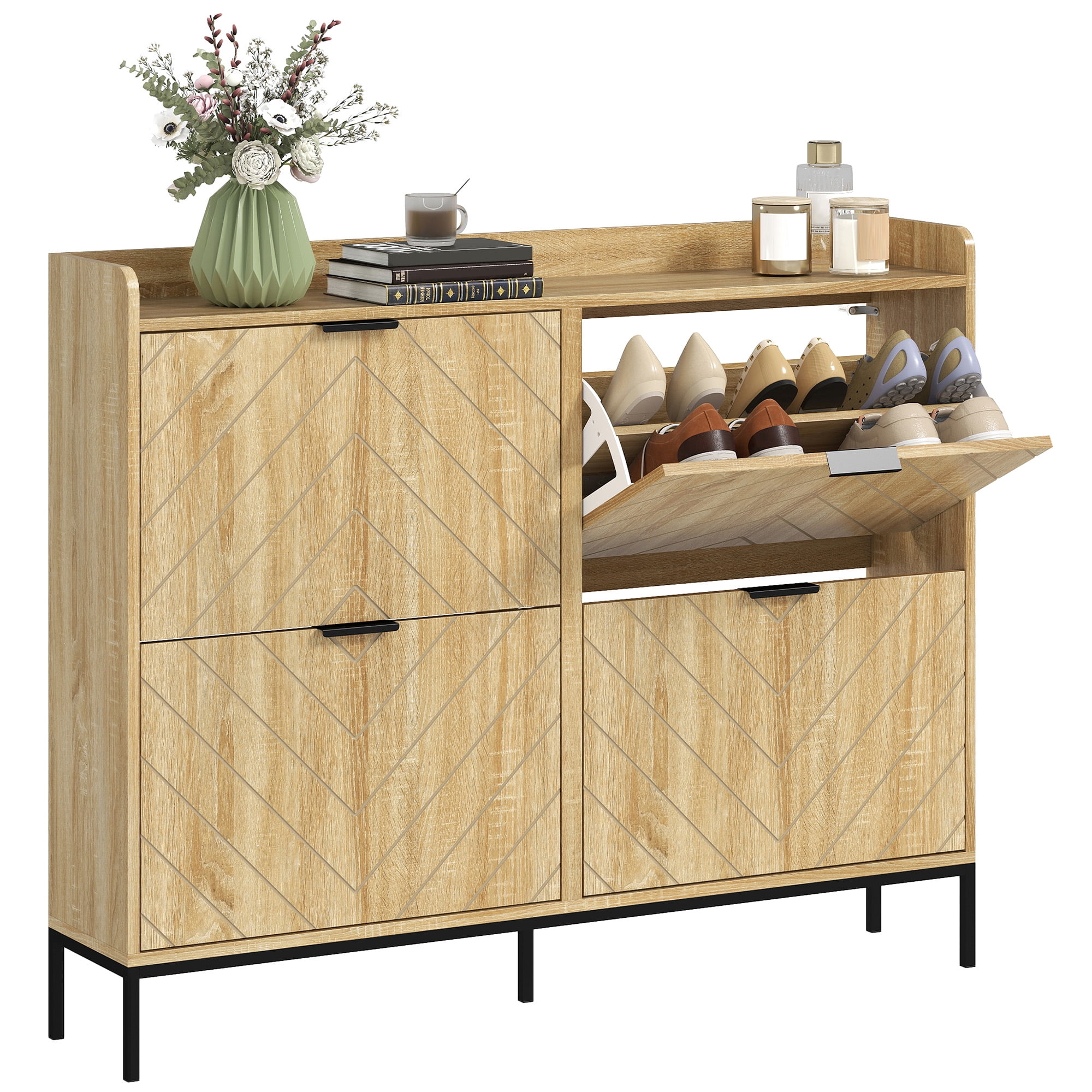 Click here for Homcom Slim Shoe Cabinet  Shoe Storage Cabinet For... prices