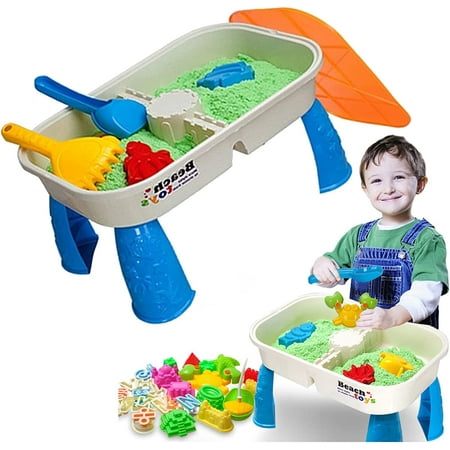 Water Table Sand Table Toy 2-in-1 Water and Sand Tables for Toddle ...