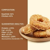 Jungle Calling Long Lasting Chicken Wrapped Rawhide Donuts for Medium ...