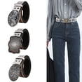 Cowboy Belts For Men Western With Big Buckle Engraved Flower Buckle ...