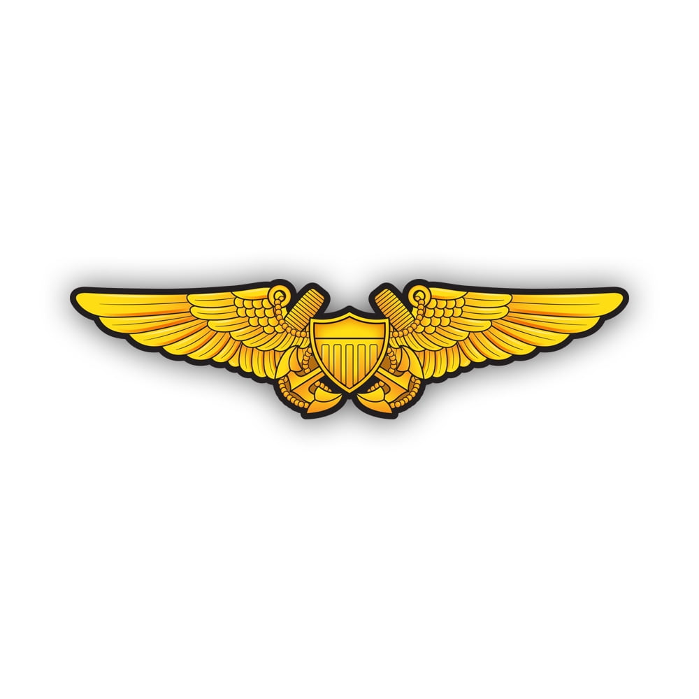 Naval Flight Officer Badge NFO Wings Commissioned Officer Sticker Decal ...