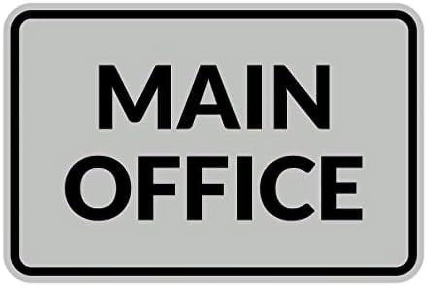 classic framed main office sign (lt gray) - small - Walmart.com